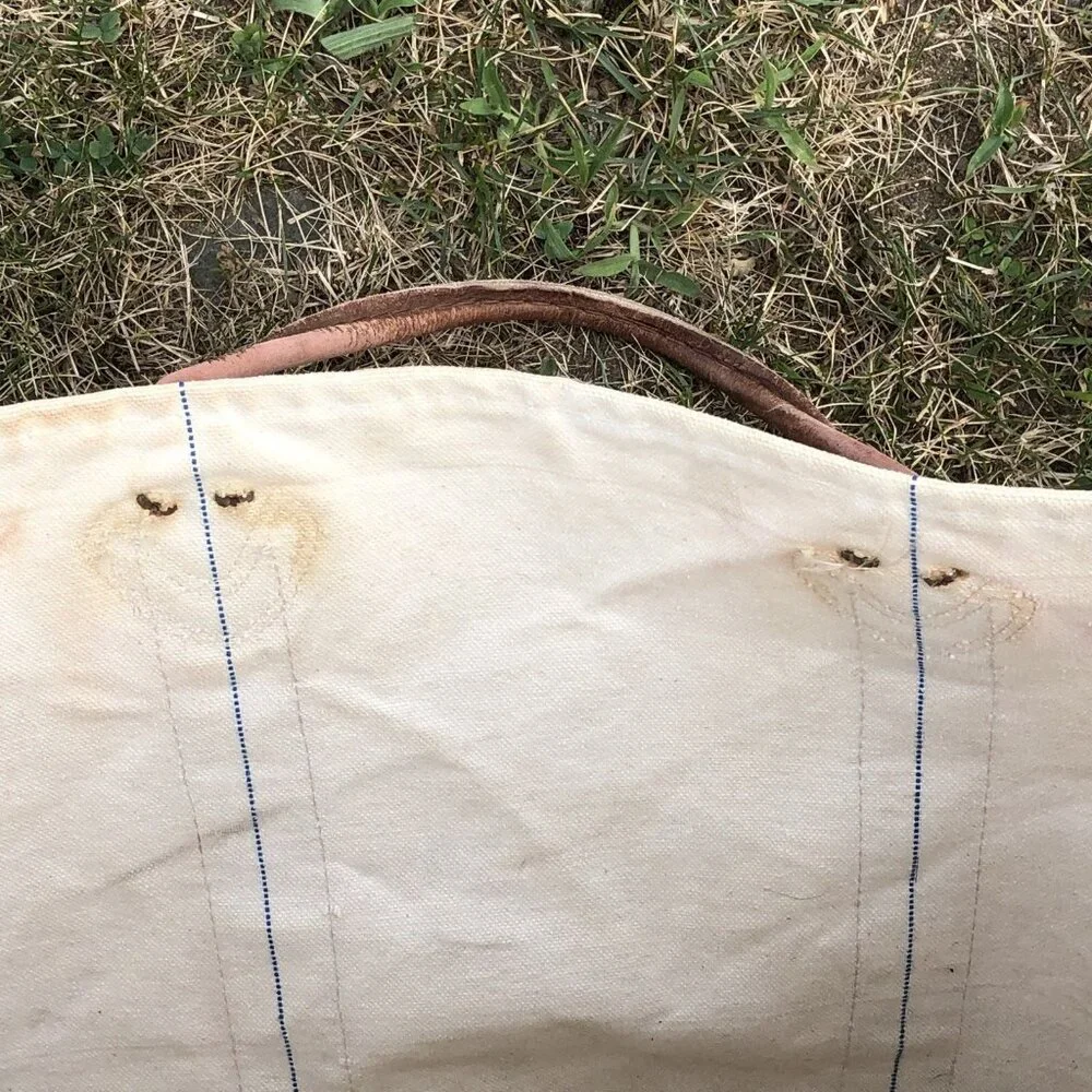 L.L. Bean | Bags | Vintage Ll Bean Canvas Boat Tote Bag Leather Handles ...